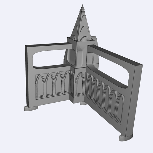 🎲 Industrial Gothic Railings・ 3D File for 3D printing・Cults