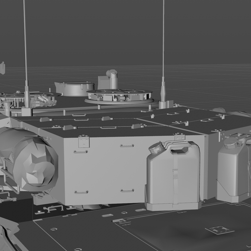 🐆 German Leopard C2A1 tank 3D model material・ OBJ File for 3D printing ...