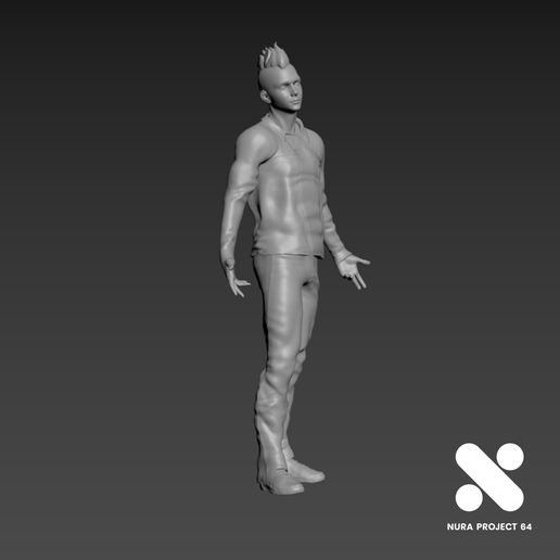 STL file Male Punk 3 Scale 1/64 ♂️ ・Template to download and 3D print・Cults