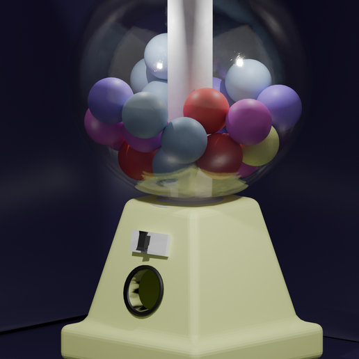 🍬 Yellow Gumball Machine 3D Model・Free STL File for ・Cults