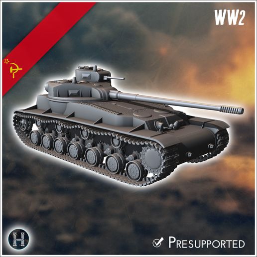 3D file KV-4 (Object 224) Buganov - Soviet army WW2 Second World East ...