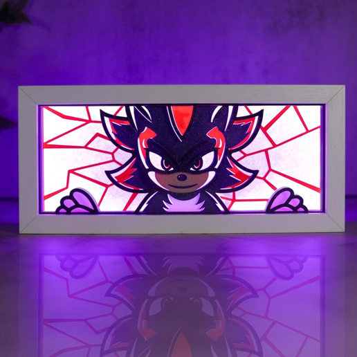 🦔 Shadow the Hedgehog - Light Box・ 3D File for 3D printing・Cults