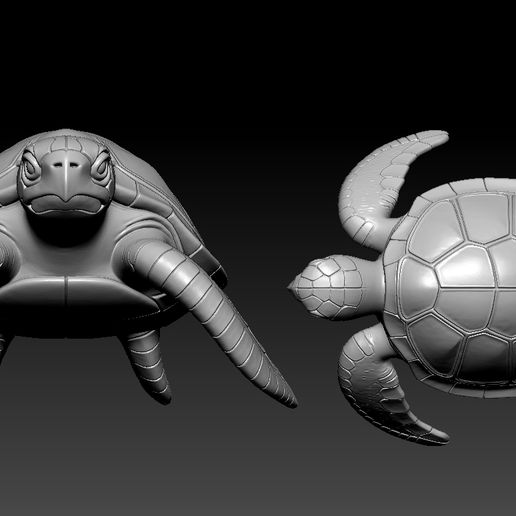 🐢 Modelo de tortuga marina - Estatua de tortuga - Impresión 3D・Archivo ...