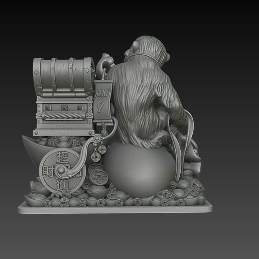 🐒 Zodiac Monkey 3D Model・ STL File for 3D printing・Cults