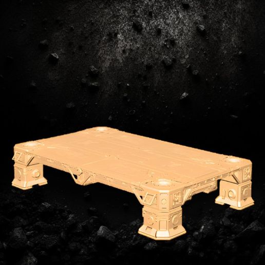 🎲 Futuristic technical platform・ STL File for 3D printing・Cults