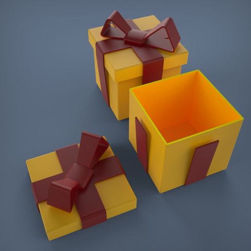 STL file Gift Box 🎁 (OBJ and STEP)・3D printer model to download・Cults