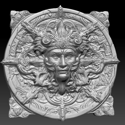 👾 Mythic Guardian Bas-Relief・Free STL File for 3D printing and CNC ...