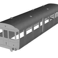 🚂 BR Class 120 DMU centre coach 1/100 scale・ 3D File for 3D printing・Cults