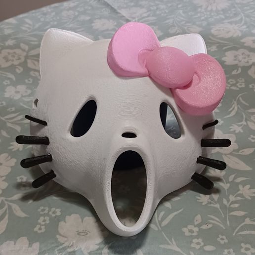 👋 Hello Kitty Grito Máscara Ghostface Horror Máscara・Archivo STL para ...