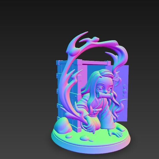 📦 Nezuko Diorama – Box Exit Scene | Demon Slayer・ STL File for 3D ...