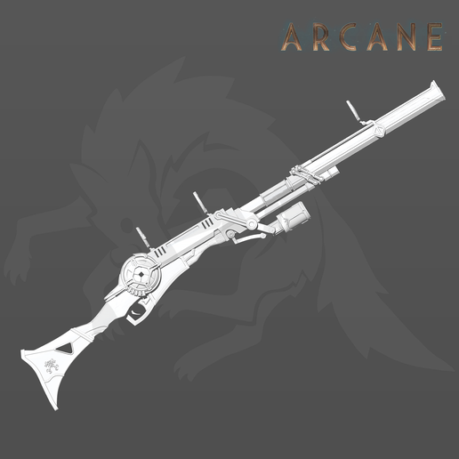 🎭 Caitlyn Rifle Arcane Season 2 (League of Legends) Enforcer Teaser 3d model for cosplay・ 3D ...