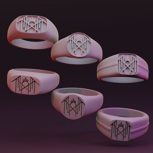 💤 Sleep Token Rings #1・ STL File for 3D printing・Cults