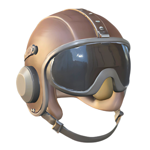 🧑‍ ️ Vintage Pilot Helmet・ STL File for 3D printing・Cults