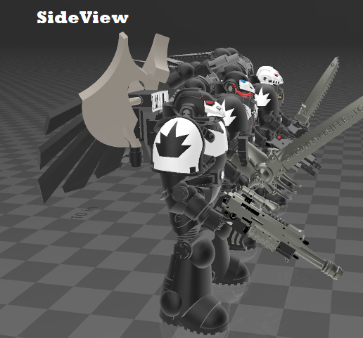 🐦 Custom 1/18 (4.76 inches tall) Raven Guard Space Marine Trio・Free 3D ...