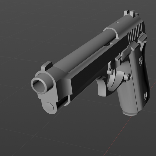 OBJ file Brazilian Taurus PT92 pistol ♉ ・3D print design to download・Cults