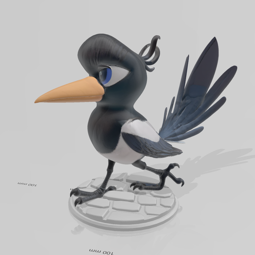 STL file magpie Elster 🐉 ・3D printable model to download・Cults