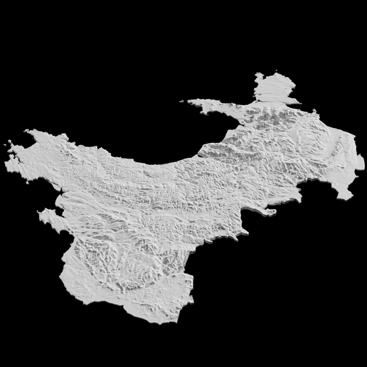 Archivo 3D Wales Topographic Map - 3D Terrain Elevation - Relief 3D Map ...