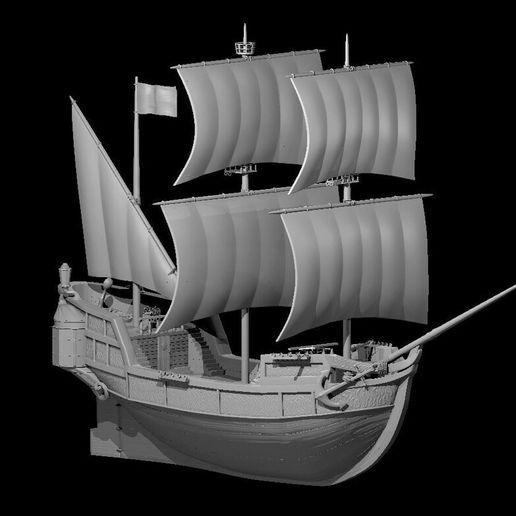 🚢 Galleon - Full sized Terrain Piece・Free STL File for 3D printing・Cults