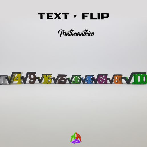 Free STL file TEXT FLIP - √16 📐 ・3D printing template to download・Cults