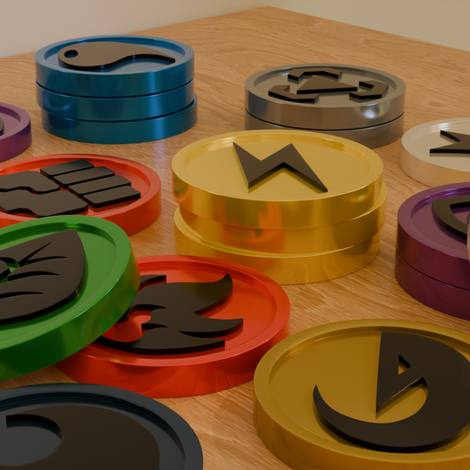 🐉 Pokemon Element Coin - Unique 3D Print Model!・ STL File for 3D ...