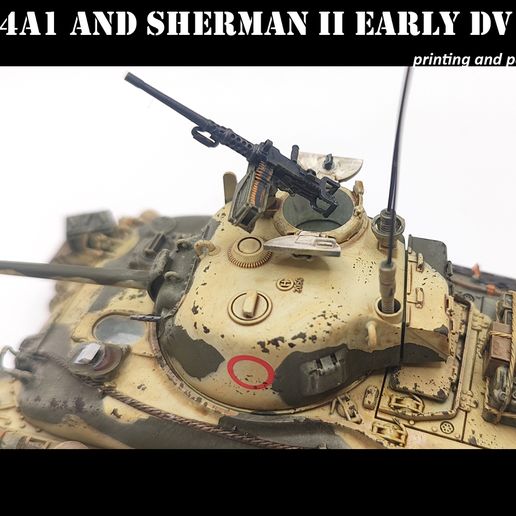 🦸 Sherman II early DV Hull 1942・ 3D File for 3D printing・Cults