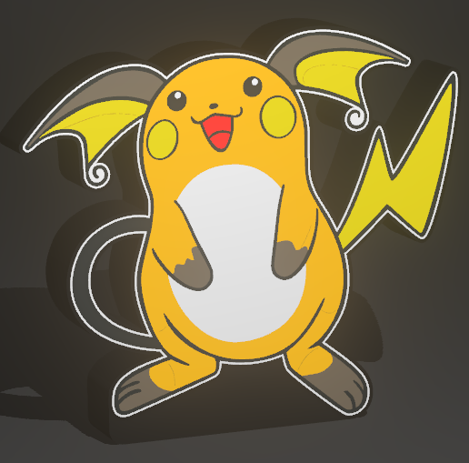 🐉 Lightbox pokemon Raichu #026・ 3MF File for 3D printing・Cults