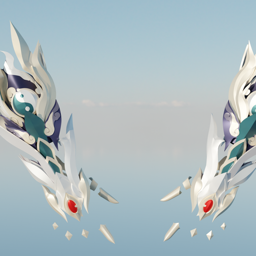 3D file Honkai impact 3rd Fu hua Azure Empyrea Gauntlets Cosmic Duality ...