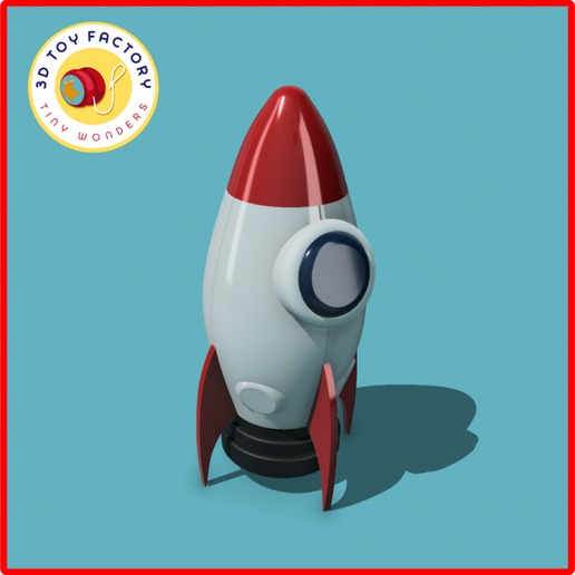 🚀 Classic Rocketship・ STL File for 3D printing・Cults