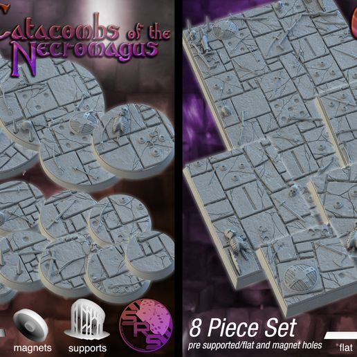 3D file Dungeon Bases 💀 ・Template to download and 3D print・Cults