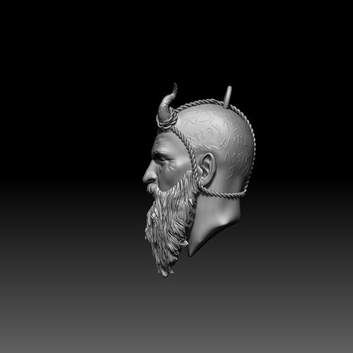🔑 Mimir GOD OF WAR keychains (key ring)・Free STL File for ・Cults