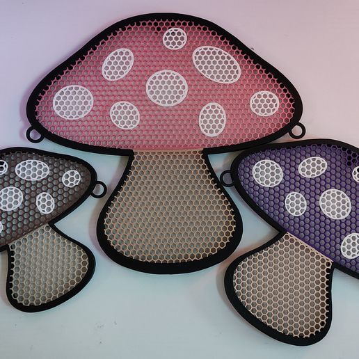 🍄 Mushroom Pinboard - Enamel Pin Display Board・ 3D File for 3D printing ...