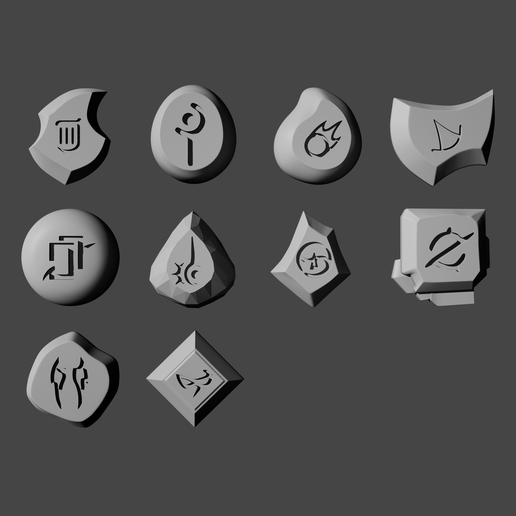 🎲 Final Fantasy XIV Job Stones Bundle・ STL File for 3D printing・Cults