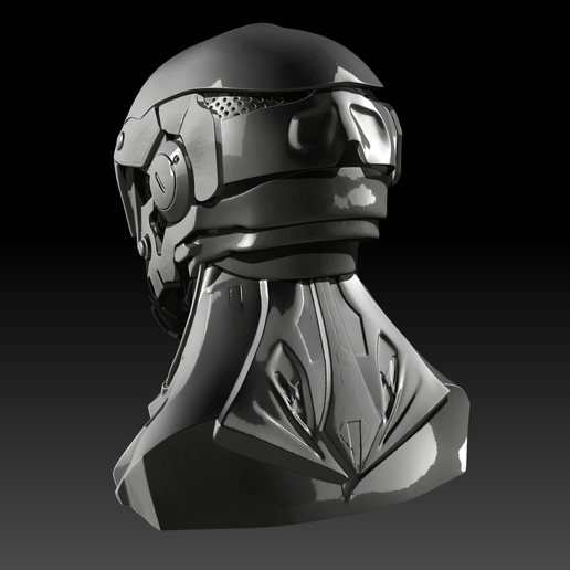 🤖 Futuristic Android Helmet STL – Cyberpunk Robotic Bust for 3D Print ...