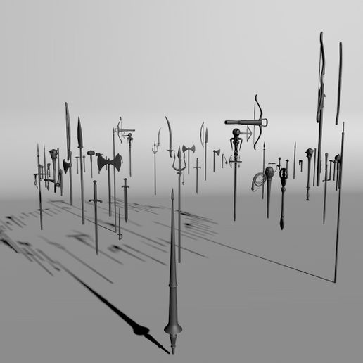 🔫 D&D weapon set 42 weapons・ STL File for ・Cults