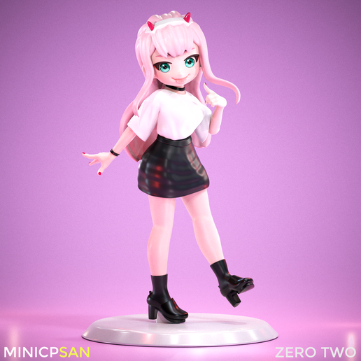 🇯🇵 Zero Two - Playful Street Style Outfit - Darling in the Franxx Anime ...