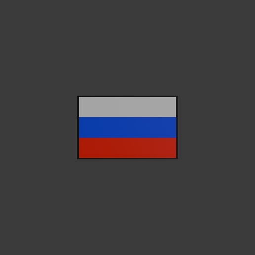 🔫 Russian Flag Patch・Free STL File for 3D printing・Cults