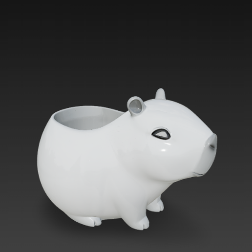 🥣 capybara flowerpot mold bowl kawaii・ STL File for 3D printing・Cults