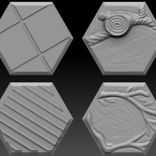 🎲 30MM HEXAGON BASE SERIES THREE・Free STL File for ・Cults