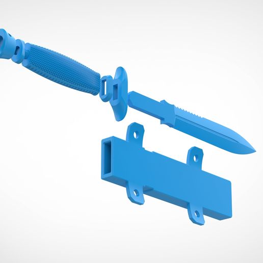 STL file Dagger and Scabbard from the Deadpool and Wolverine 2024 🗡️ ...