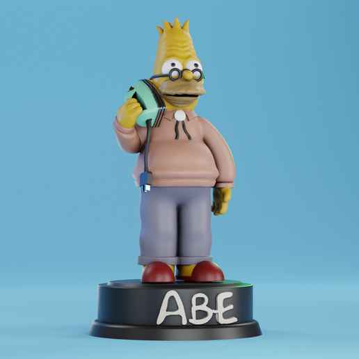 3D file Abe Simpson with an Iron Phone 📞 ・3D printable model to ...