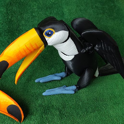 🐦 Toucan Articulated Figure・ STL File for 3D printing・Cults