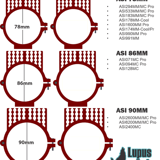 STL file ZWO ASI CAMERA 86 MM CABLE ORGANIZER 📷 ・3D printable model to ...