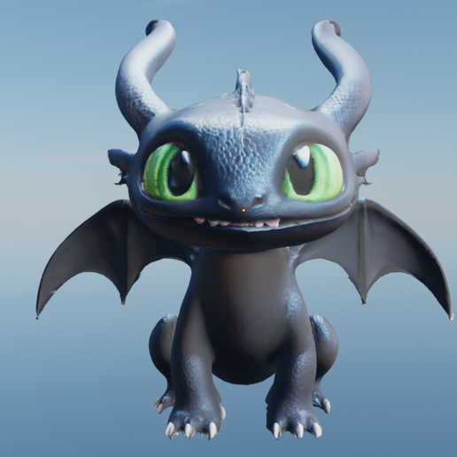 🚆 Kawaii Toothless from How to Train Your Dragon・ STL File for 3D ...