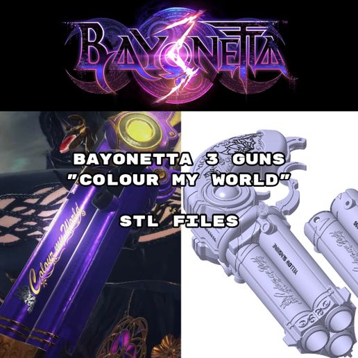 ⬆️ Bayonetta 3 - GUNS - STL FILES (ready to light up!)・ 3D File for 3D ...