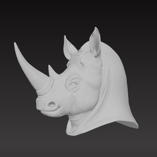 🦏 rhinoceros head・ STL File for 3D printing・Cults