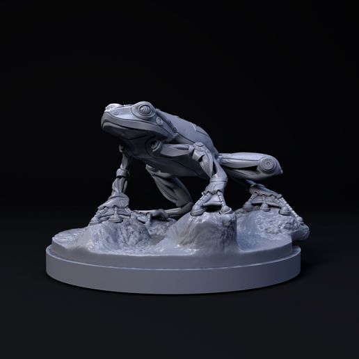 3D file Frog mecha robot 32mm scale pre-supported 🐸 ・3D print object to ...
