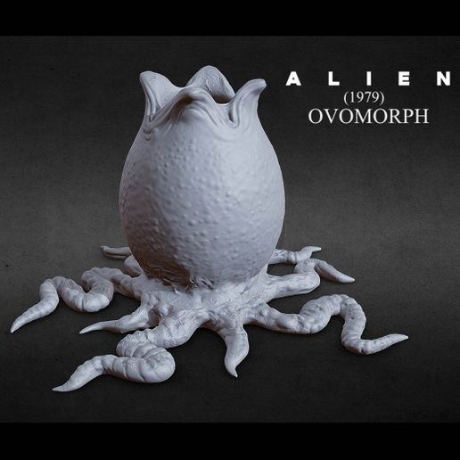 👽 3D PRINTABLE OPEN ALIEN EGG OVOMORPH WITH ROOTS・ STL File for 3D ...