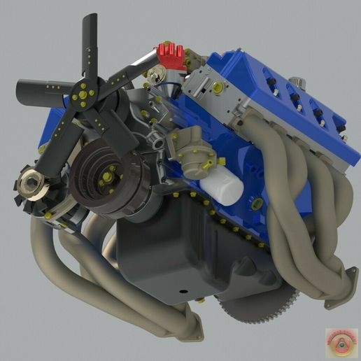 🚙 FORD MUSTANG BOSS 429 - ENGINE・ STL File for 3D printing・Cults