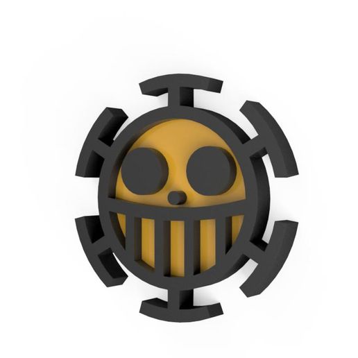 STL file Heart Pirates Wall Emblem 💜 ・3D printing design to download・Cults