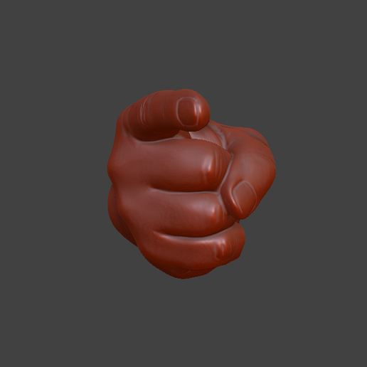 hand pointing finger・ STL File for ・Cults